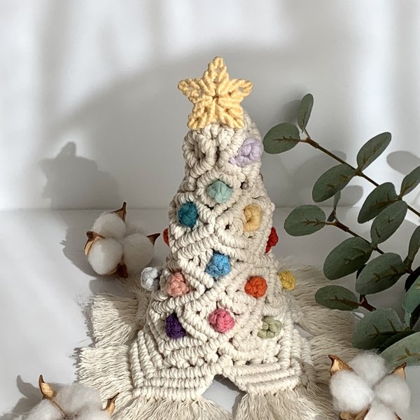 立体マクラメクリスマスツリー#1 - SHANTI-MACRAME'S GALLERY 立体マクラメクリスマスツリー#1 - SHANTI-MACRAME'S GALLERY