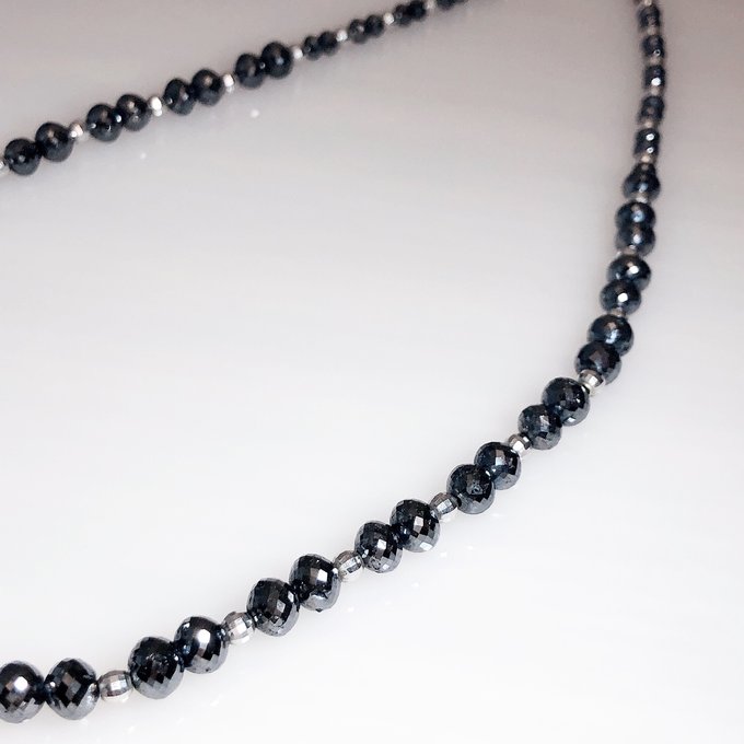 キラキラshop ギラギラブラックダイヤ ネックレス 100ct 豪華 キラキラshop ギラギラブラックダイヤ ネックレス 100ct 豪華